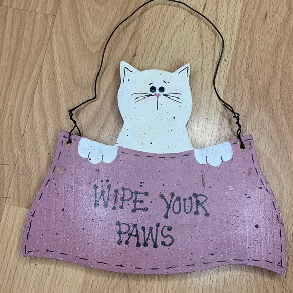 Accents | Handmade Wood Cat Sign | Poshmark